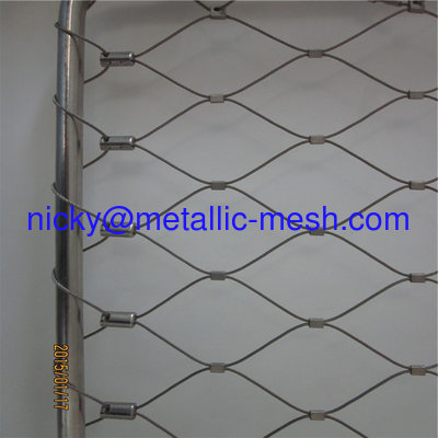Custom made inox cable mesh to suit your balustrade, railing or architectural application