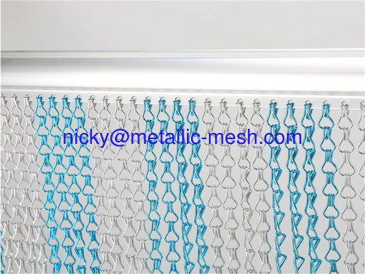Aluminum Colored Link Chain Curtain Fly Screen for Fashion Design