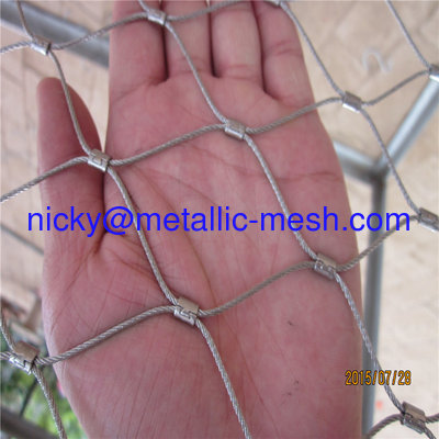 High Tensile Ferrule Style Stainless Steel Cable Mesh for staircase safety system