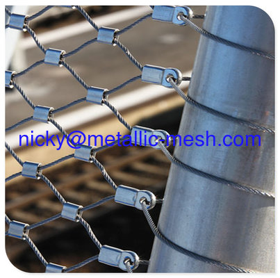 Flexible stainless steel wire rope architecture mesh