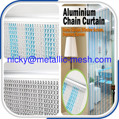 Customized high quality red color aluminum chains curtain