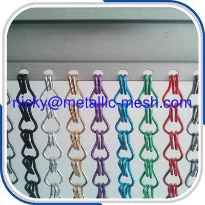 Customized high quality red color aluminum chains curtain