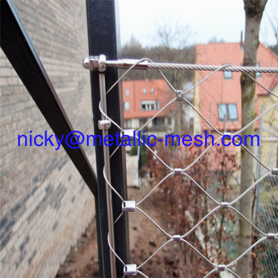 Rust-proof x-tend ferruled cable wire mesh balustrade infill panel