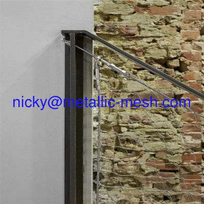 ferruled 1.6 mm thickness with 60 mm eye size balustrade infill cable wire mesh