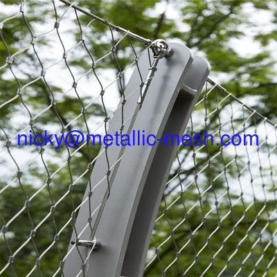 ferruled 1.6 mm thickness with 60 mm eye size balustrade infill cable wire mesh