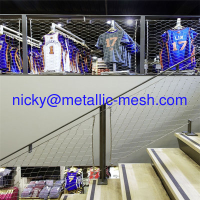Ferruled type 60 mm eye mesh size cable wire mesh balustrade infill panel