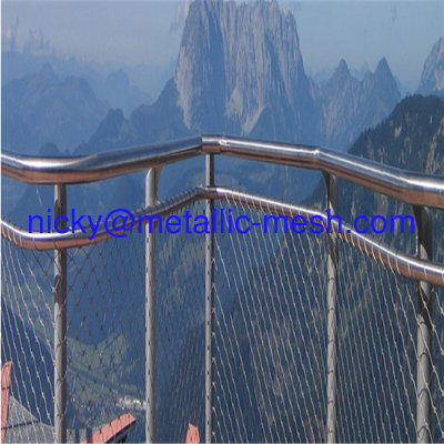 Ferruled type 60 mm eye mesh size cable wire mesh balustrade infill panel