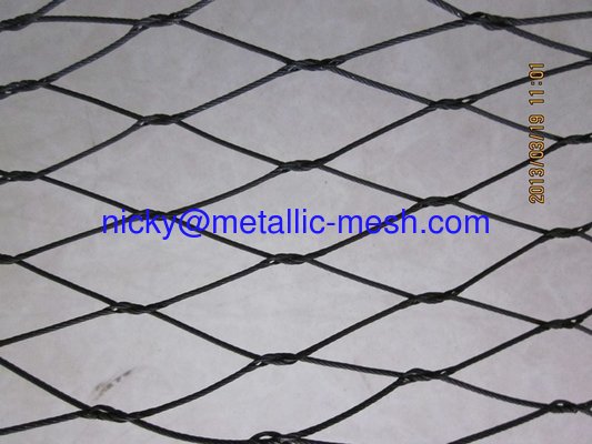Black Oxide Stainless Steel 316 Wire Rope Zoological Enclosure Mesh