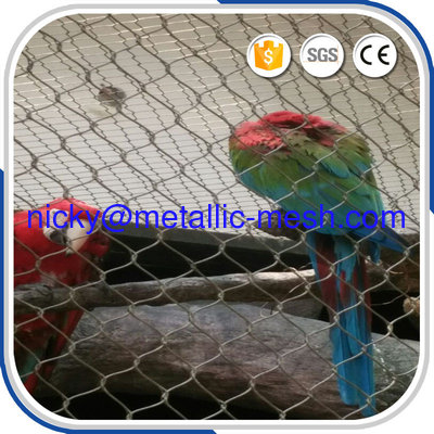 Small bird 1.2 mm with 30 mm mesh eye size stainless steel wire rope aviary netting