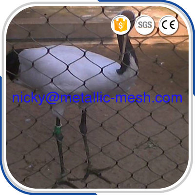 Small bird 1.2 mm with 30 mm mesh eye size stainless steel wire rope aviary netting