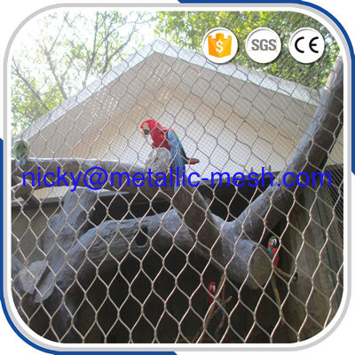 Small bird 1.2 mm with 30 mm mesh eye size stainless steel wire rope aviary netting