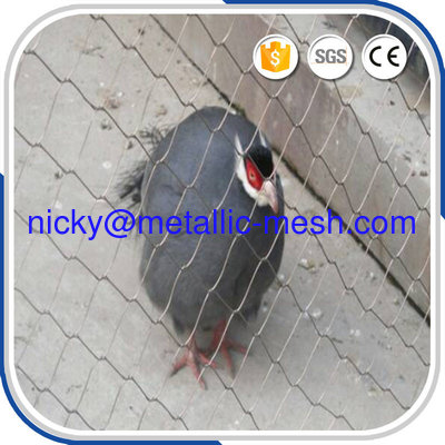 Small bird 1.2 mm with 30 mm mesh eye size stainless steel wire rope aviary netting