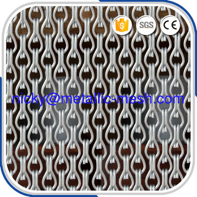 90x210cm Anodising Aluminum Chain Link Fly Screen Door Curtain