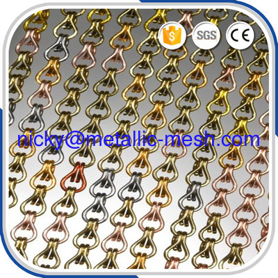 90x210cm Anodising Aluminum Chain Link Fly Screen Door Curtain