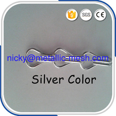 2.0 MM Thickness Fashion 12mm Double Hooks  Aluminium Chains
