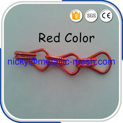 2.0 MM Thickness Fashion 12mm Double Hooks  Aluminium Chains