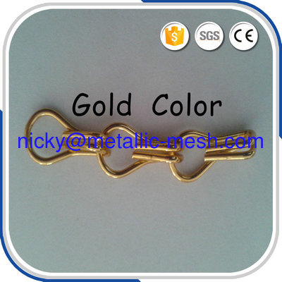 2.0 MM Thickness Fashion 12mm Double Hooks  Aluminium Chains