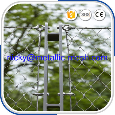yuntong high tensile 1.5 mm  seamless ferrules cable wire mesh balustrade infill panel 60 degree mesh angle