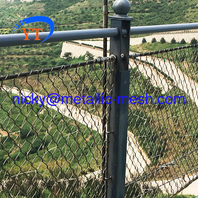 Seamless Ferruled 1.5 mm wire rope 60 mm eye size balustrade security wire rope mesh net
