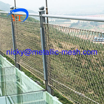 Seamless Ferruled 1.5 mm wire rope 60 mm eye size balustrade security wire rope mesh net