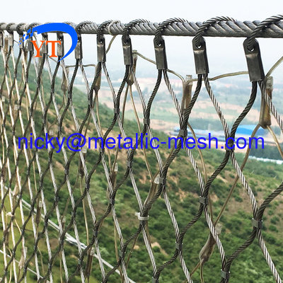 Seamless Ferruled 1.5 mm wire rope 60 mm eye size balustrade security wire rope mesh net