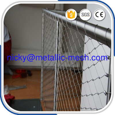 AISI316 Material 1.5 mm  Flexible X-tend Staircase Security Cable Wire Mesh