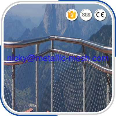 AISI316 Material 1.5 mm  Flexible X-tend Staircase Security Cable Wire Mesh