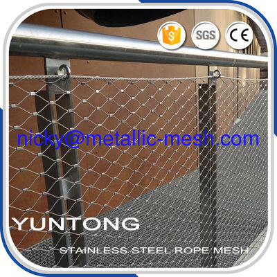 Outdoor fashional 2.0 mm X-tend stainless steel decorative rope mesh fence