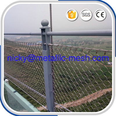 Outdoor fashional 2.0 mm X-tend stainless steel decorative rope mesh fence