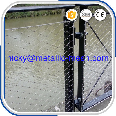 Outdoor fashional 2.0 mm X-tend stainless steel decorative rope mesh fence