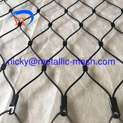 Customized best quality 1.2 mm to 4.0 mm diameter black oxide stainless steel rope wire mesh