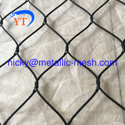 Customized best quality 1.2 mm to 4.0 mm diameter black oxide stainless steel rope wire mesh
