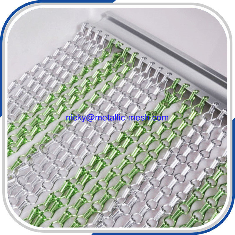 Customized high quality red color aluminum chains curtain