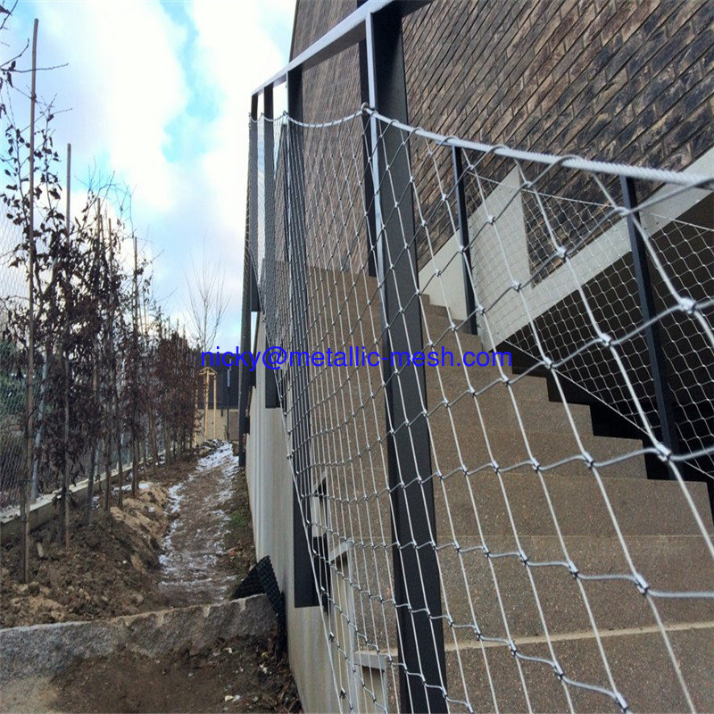 ferruled 1.6 mm thickness with 60 mm eye size balustrade infill cable wire mesh