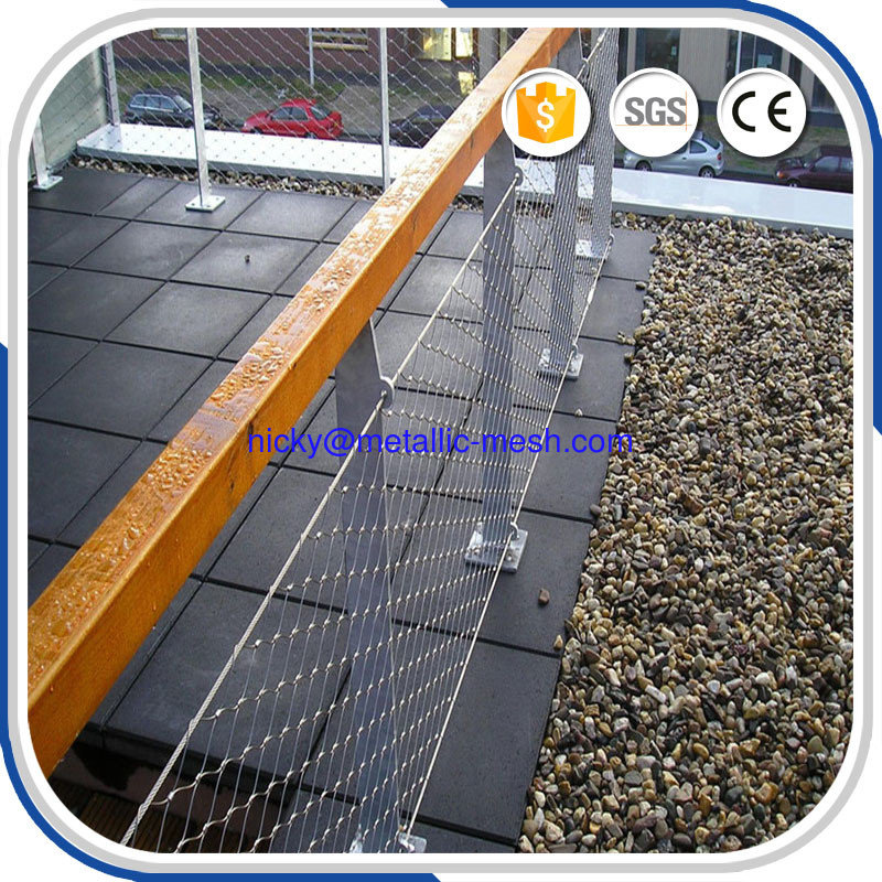 Outdoor fashional 2.0 mm X-tend stainless steel decorative rope mesh fence
