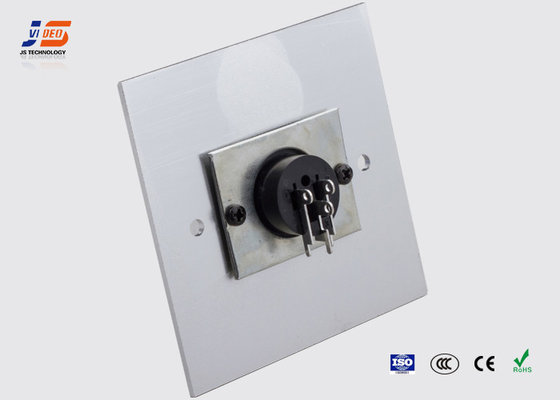 Plats de mur de Screwless du noir JS-WP112 MIC Xlr, panneau de connectivité de multimédia