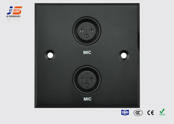 Trois plats de mur de multimédia de connecteur de Pin XLR/prise de puissance en aluminium de mur