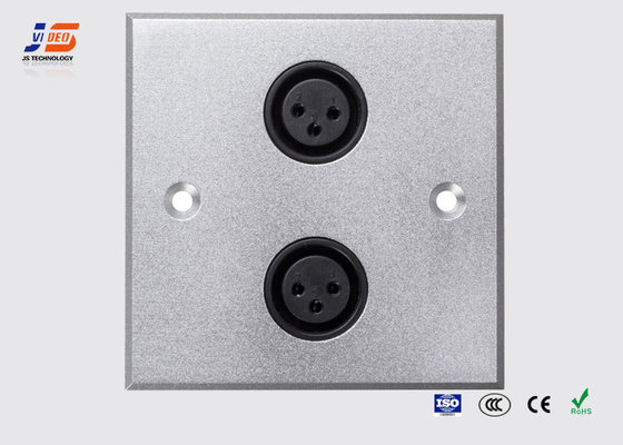 Trois plats de mur de multimédia de connecteur de Pin XLR/prise de puissance en aluminium de mur