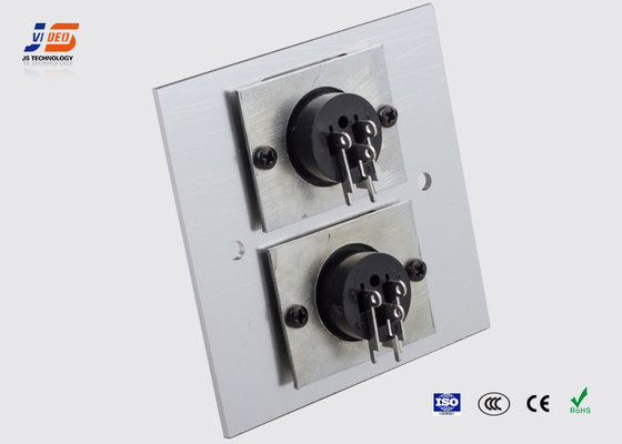 Trois plats de mur de multimédia de connecteur de Pin XLR/prise de puissance en aluminium de mur