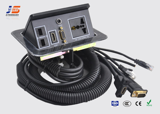 Coffret de table de conférence de multimédia, embase acceptant les jacks de 3.5mm