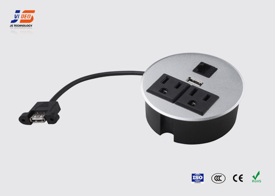 prise de puissance de table d'USB RJ45 RJ11 220v de coffret de panneau de 86mm