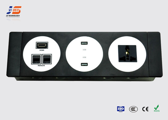 Le noir de table/argent de boîte de prise de prise de puissance d'hôtel a balayé commode