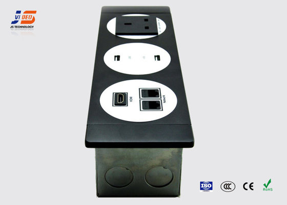 Le noir de table/argent de boîte de prise de prise de puissance d'hôtel a balayé commode