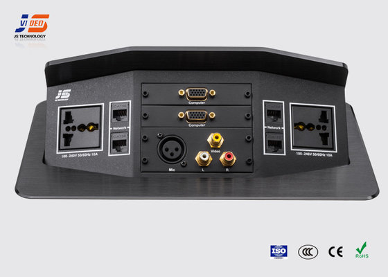 Prise multifonctionnelle cachée de Tableau de multimédia de boîte de table en aluminium d'interconnexion