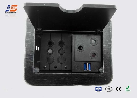 Coffret de table de bureau de débouché audio de câble avec RJ45 VGA