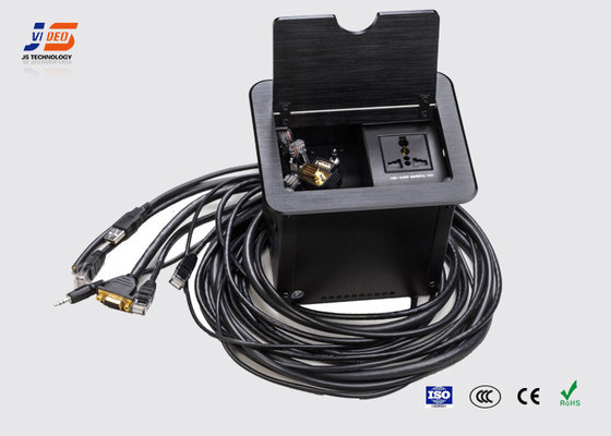 Coffret de table de bureau de débouché audio de câble avec RJ45 VGA