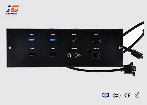 Prise électrique fixée au mur de prise de dessus de Tableau avec des connecteurs de HDMI VGA RJ45 poids du commerce