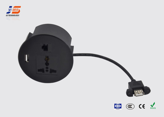 Prise de courant en aluminium balayée d'USB de canons isolants de puissance et de données pour la salle de conférence