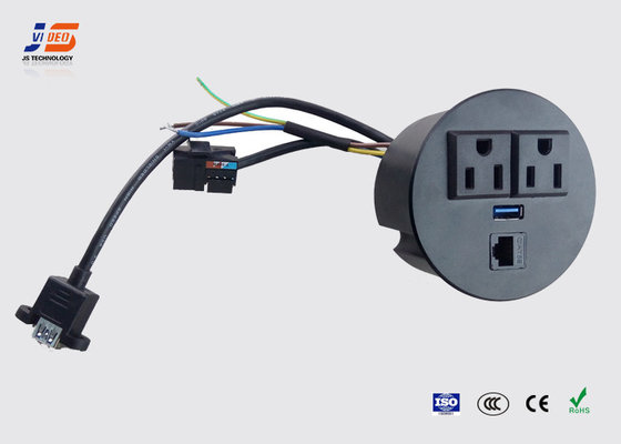 Canon isolant de données de puissance de meubles avec le certificat de la CE ROHS de connecteurs des données RJ45
