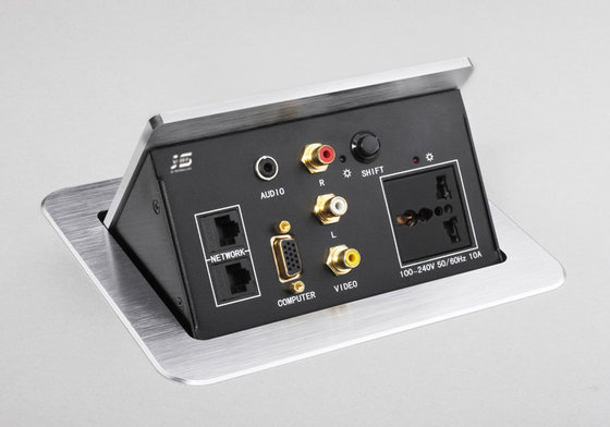 Inclinaison vers le haut de boîte de table d'interconnexion de prise de puissance avec l'audio de RJ45 VGA 3.5MM